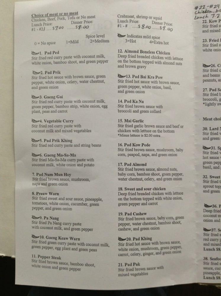 Menu at Mai Garlic Restaurant, Livonia