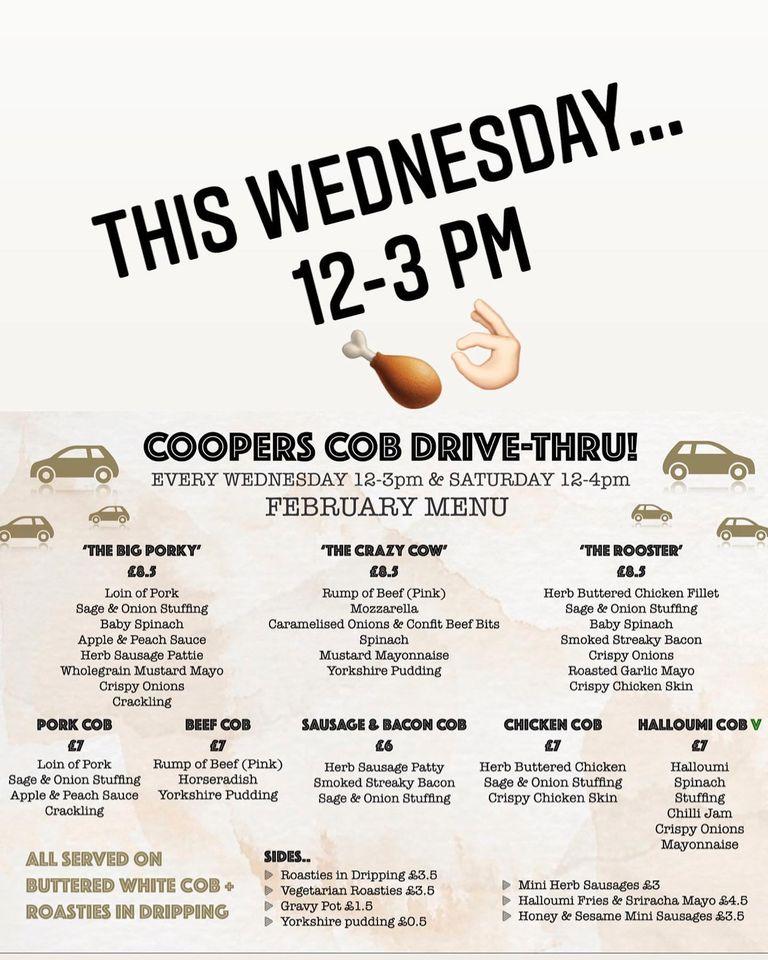 Menu at The Coopers Arms pub & bar, Derby