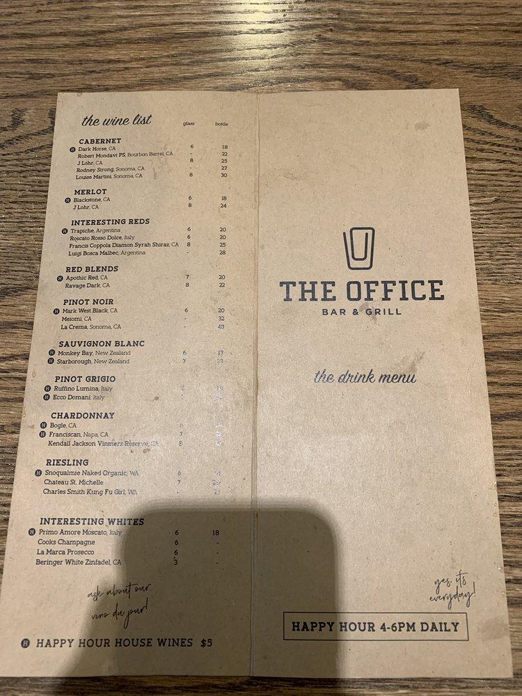 Menu at The Office Bar and Grill, Cheyenne