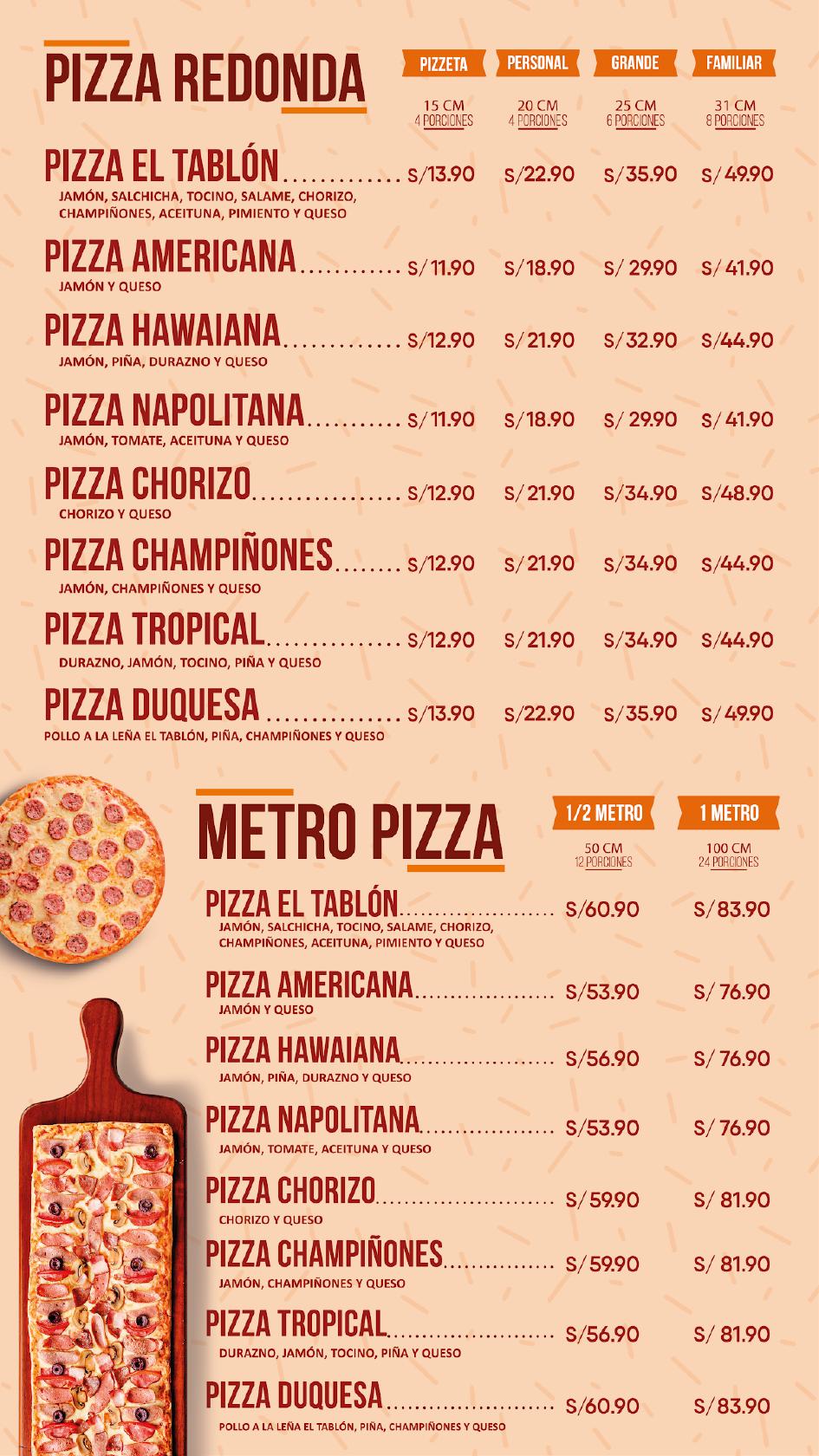 Carta del restaurante El Tablón Food Center, Arequipa, Av. Ejército 902
