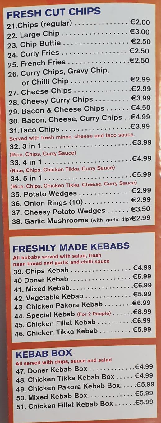 Menu at Food Guru fast food Takeway, Burnfoot