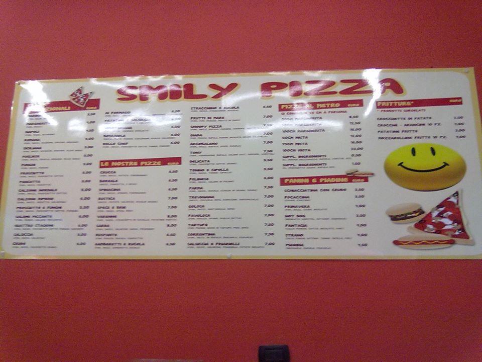 Menu at Smile Pizza pizzeria, Parma