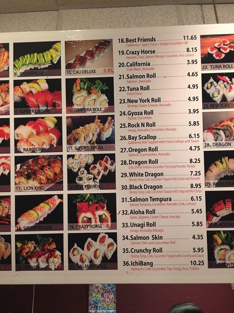 Menu at Fat Fish Sushi restaurant, Pleasanton