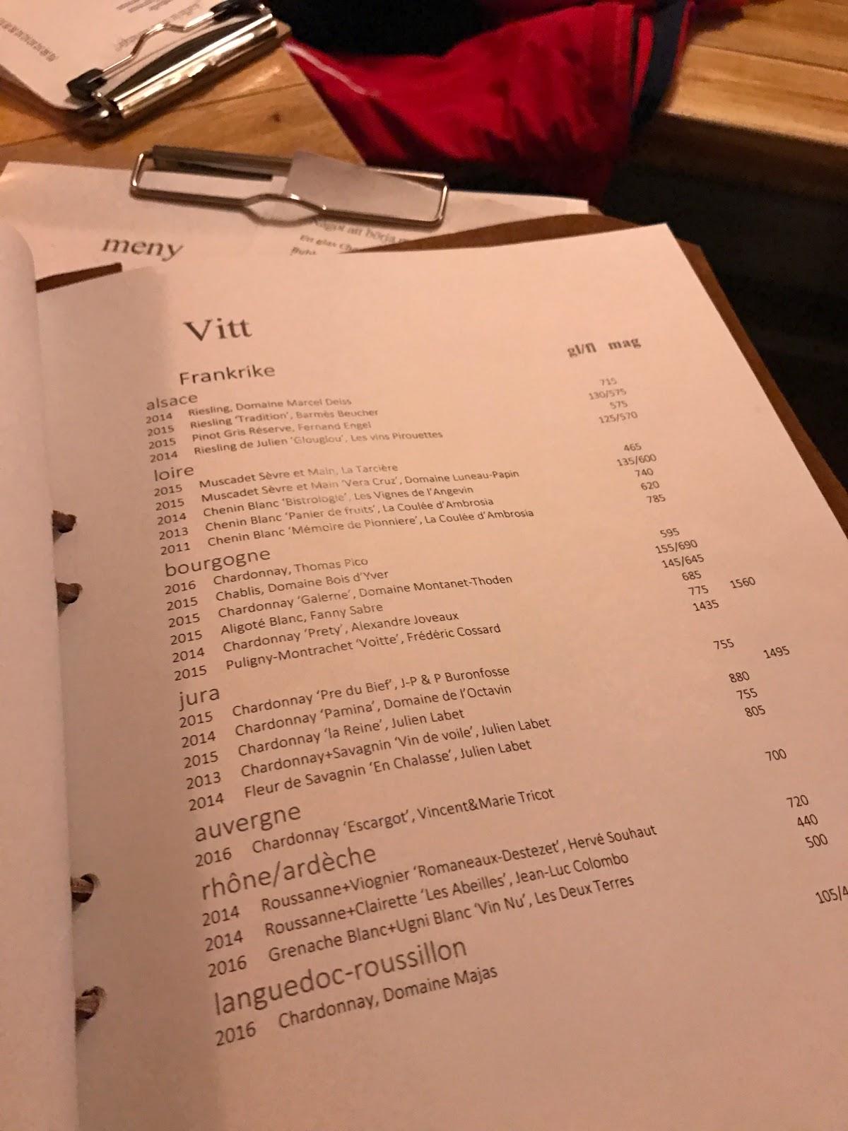 Carta de Finnhamns Café & Krog, Finnhamn, Finnhamns brygga