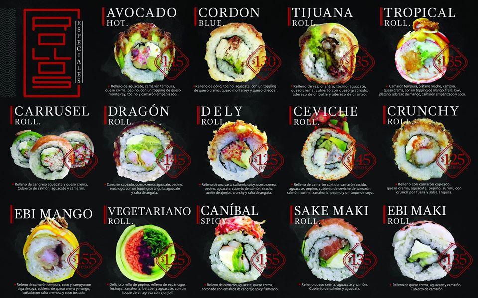 Menu at La Postal Sushi panamericano restaurant, Tijuana, Av ...