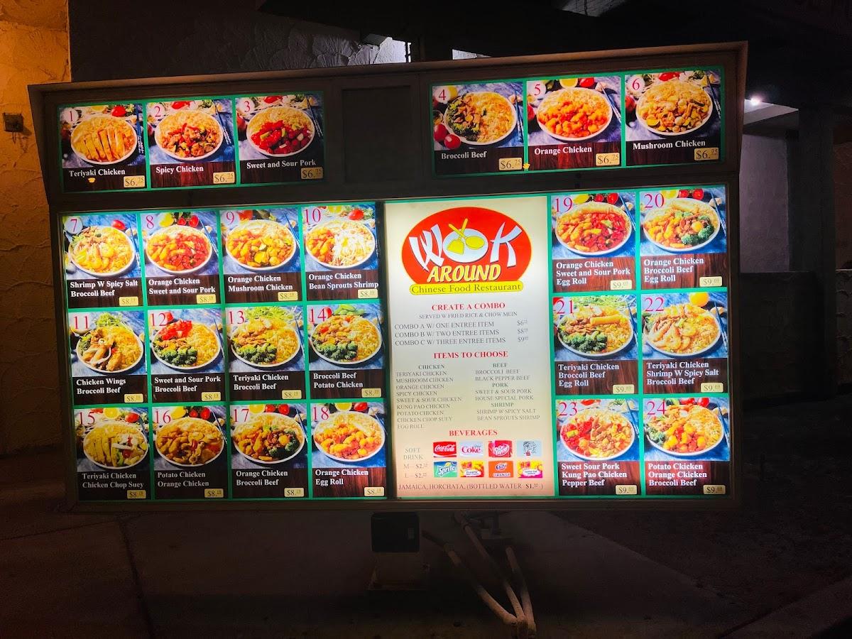 Menu at Wok Around restaurant, Indio