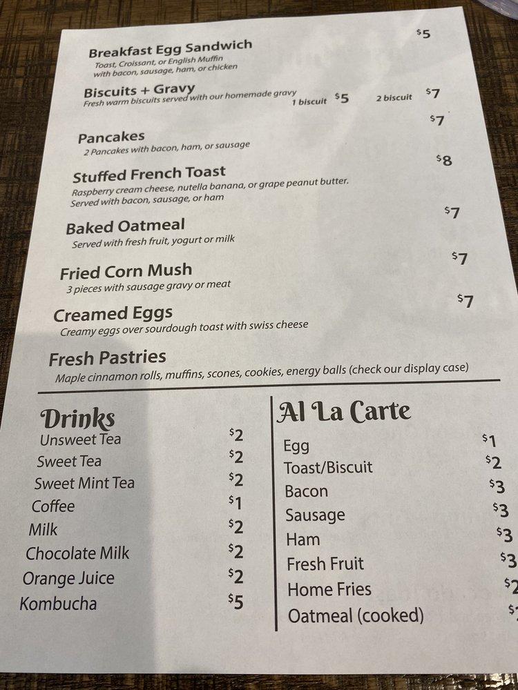 Menu at East Main Kitchen & Coffee restaurant, Baltic