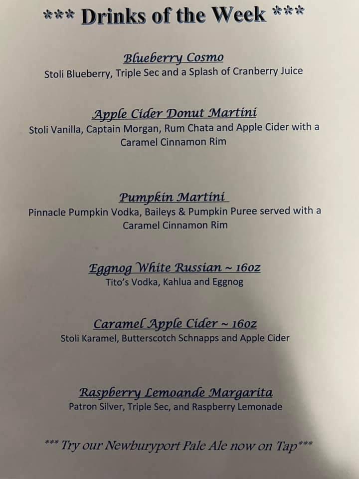 Menu at Rae Rocks Bar & Grill, Methuen