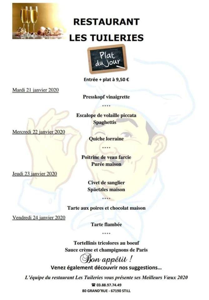 Menu au Restaurant les Tuileries, Still