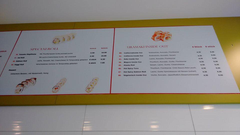 Speisekarte von Asia Sushi Bar, Mülheim an der Ruhr, Hans-Böckler-Platz ...