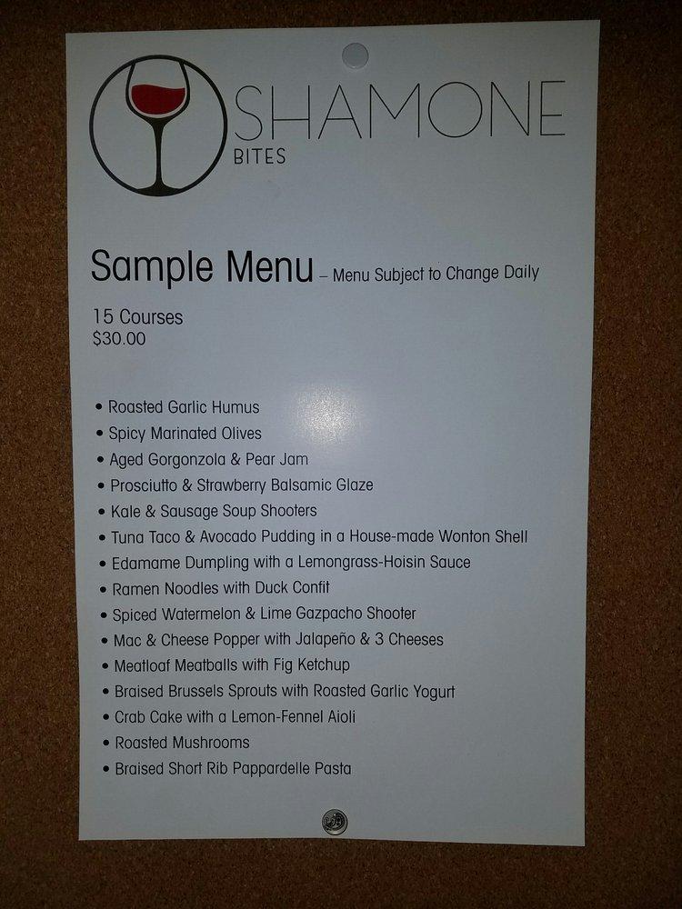 Menu at Shamone restaurant, Cape May