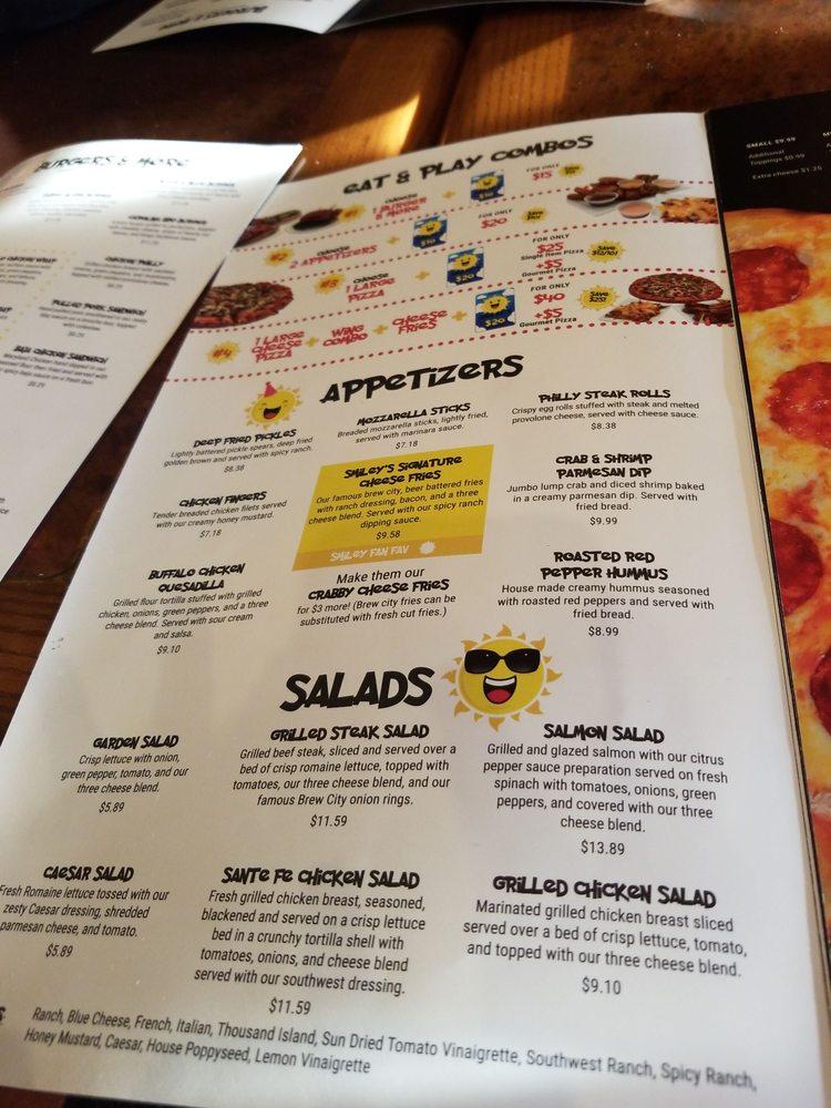 Menu at Smileys pizzeria, McHenry, 72 Fort Dr
