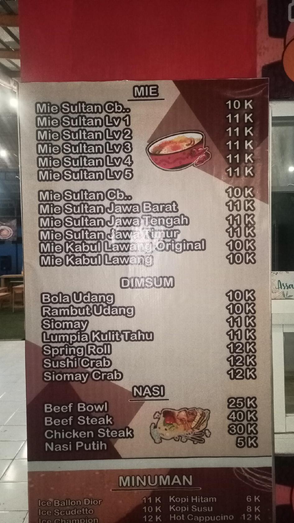 Menu at The Sultan Cafe & Resto, Sidoarjo