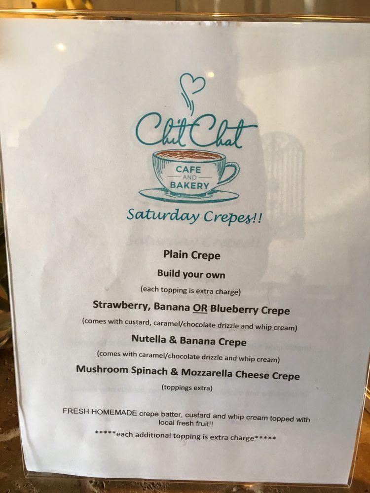 Menu at Chit Chat Cafe & Bakery, Manteca