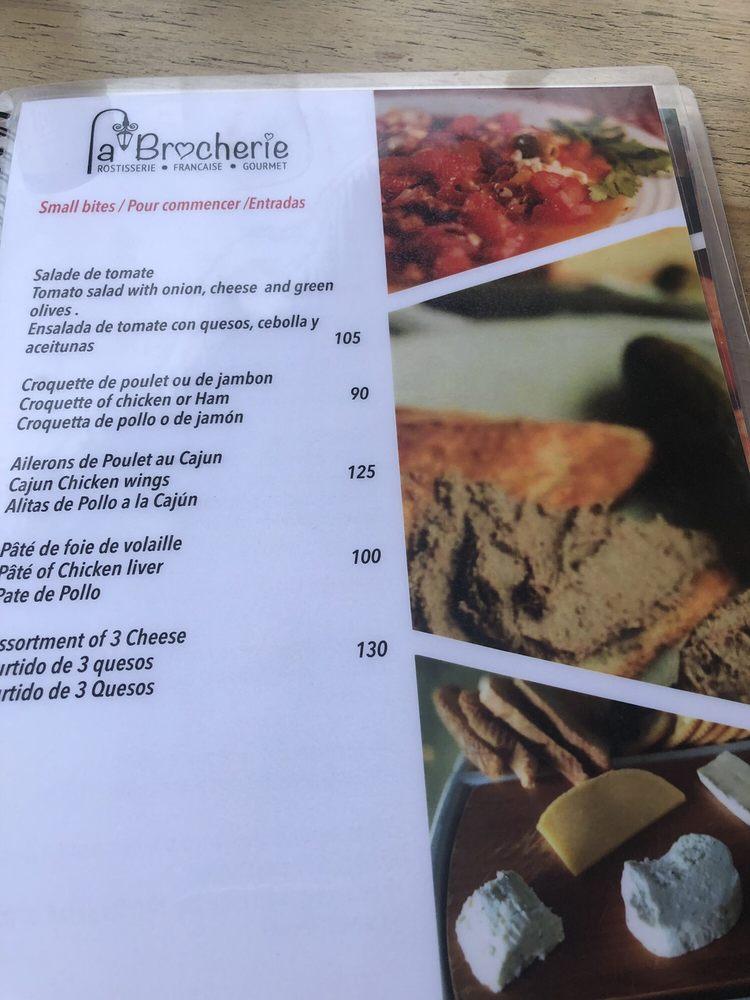 Menu at La Brocherie Bistro français restaurant, Playa del Carmen