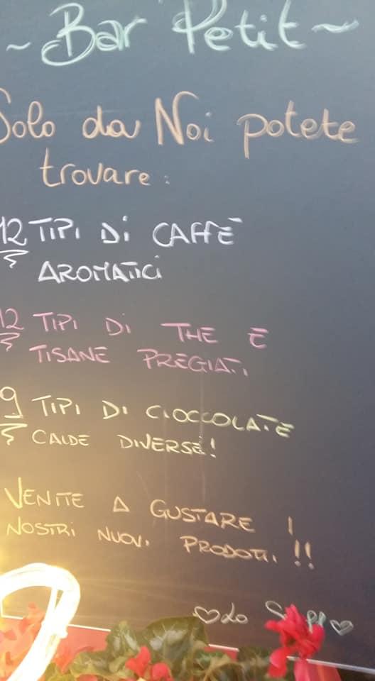 Menu at Petit Bar, Chivasso