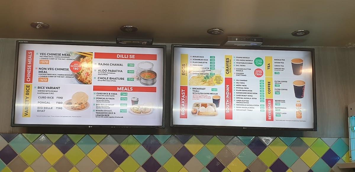 Menu at Cafeccino Espresso Bar, Chennai