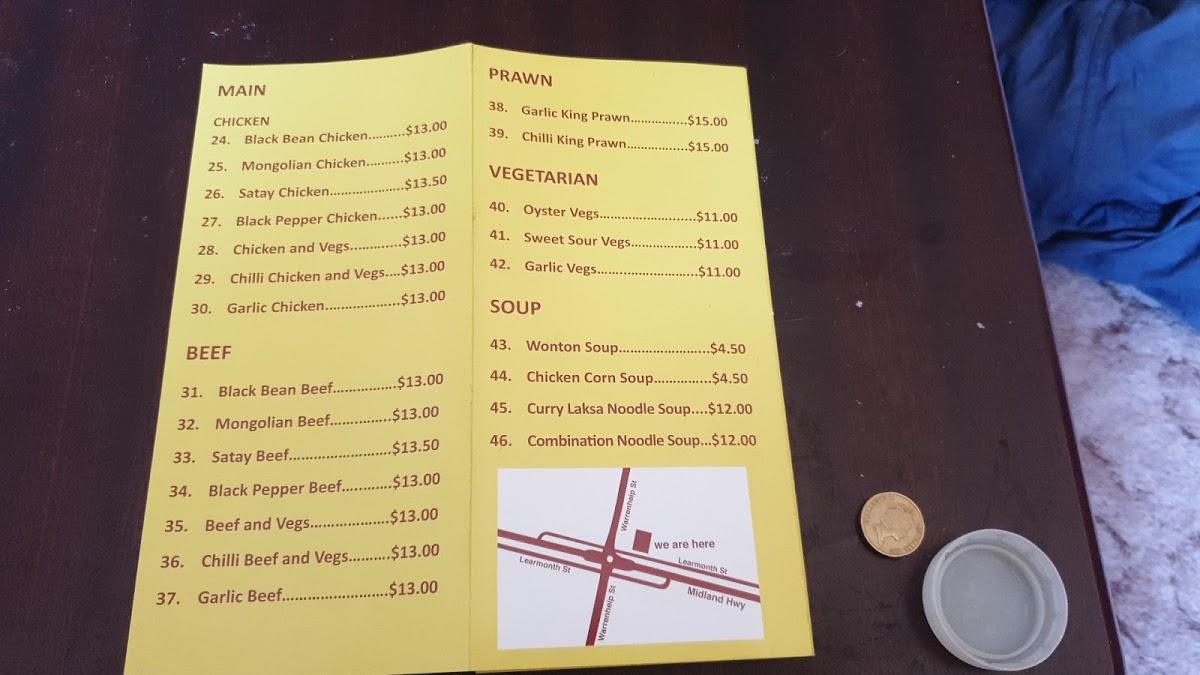 Menu at Yummy Kitchen restaurant, Buninyong