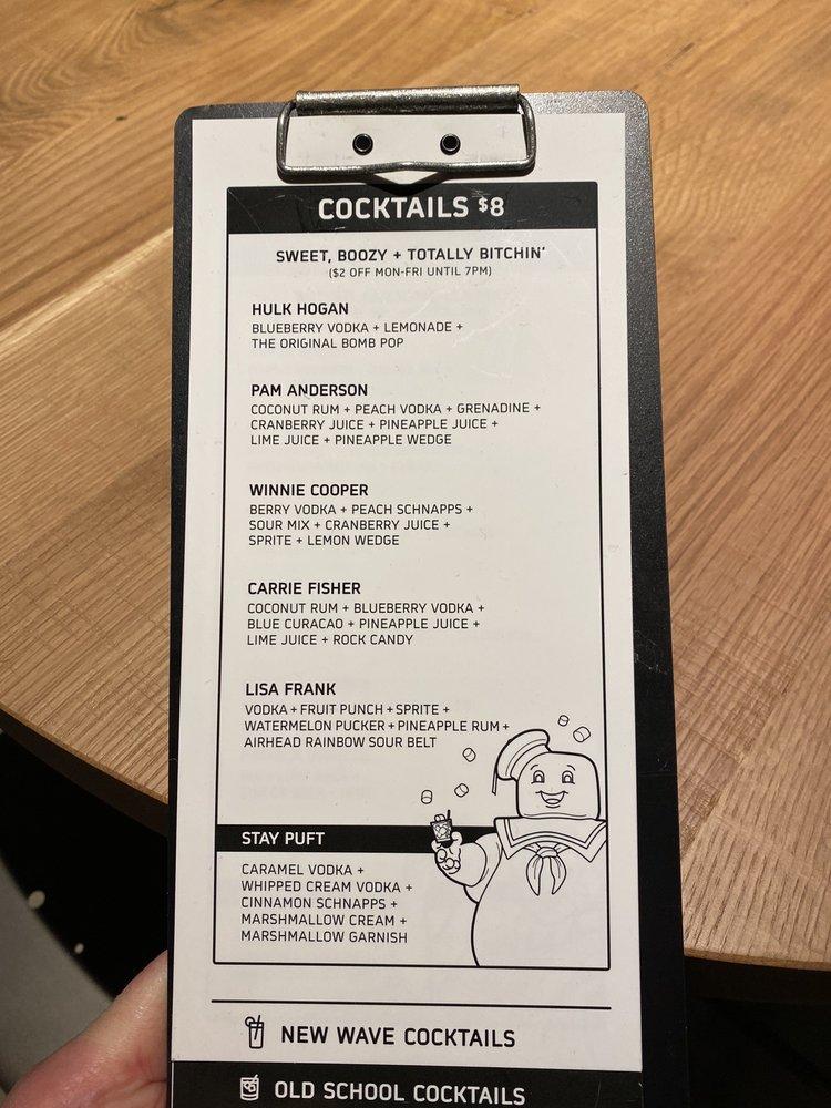 Menu at 16-Bit Bar+Arcade, Nashville, Grundy St Ste B
