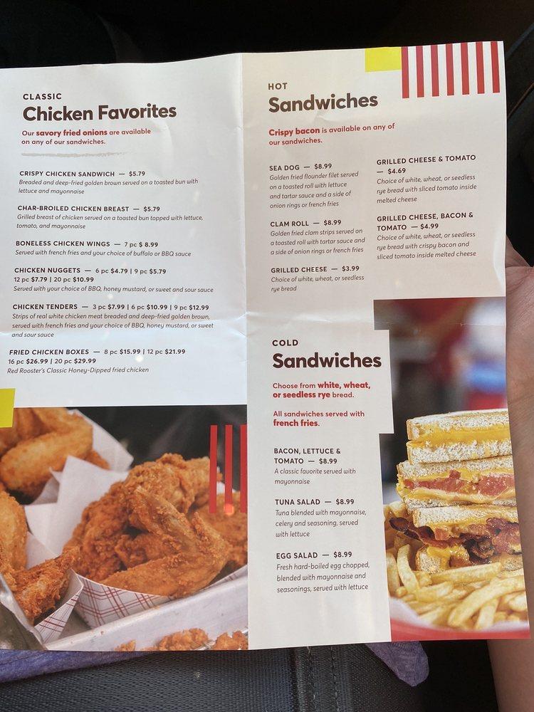 Menu at Red Rooster Drive-In restaurant, Brewster, NY-22