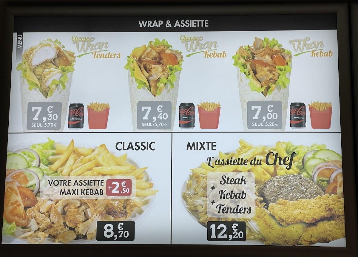 Menu au Drive Kebab Laon restaurant, Laon