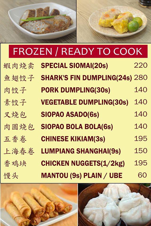 Menu at Master Panda Kitchen restaurant, Caloocan
