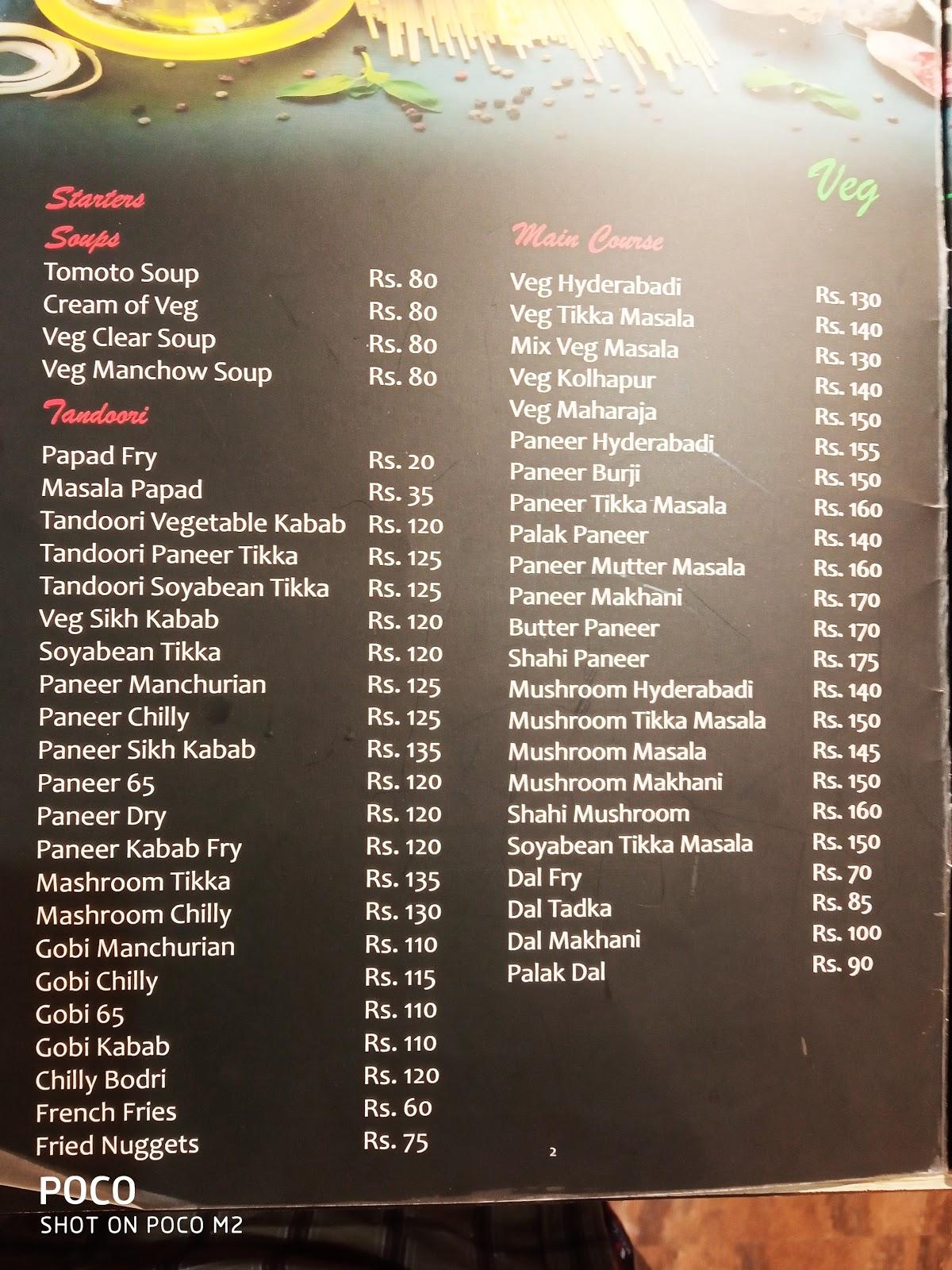 Menu at Namma Adda Family Restaurant, Hosadurga