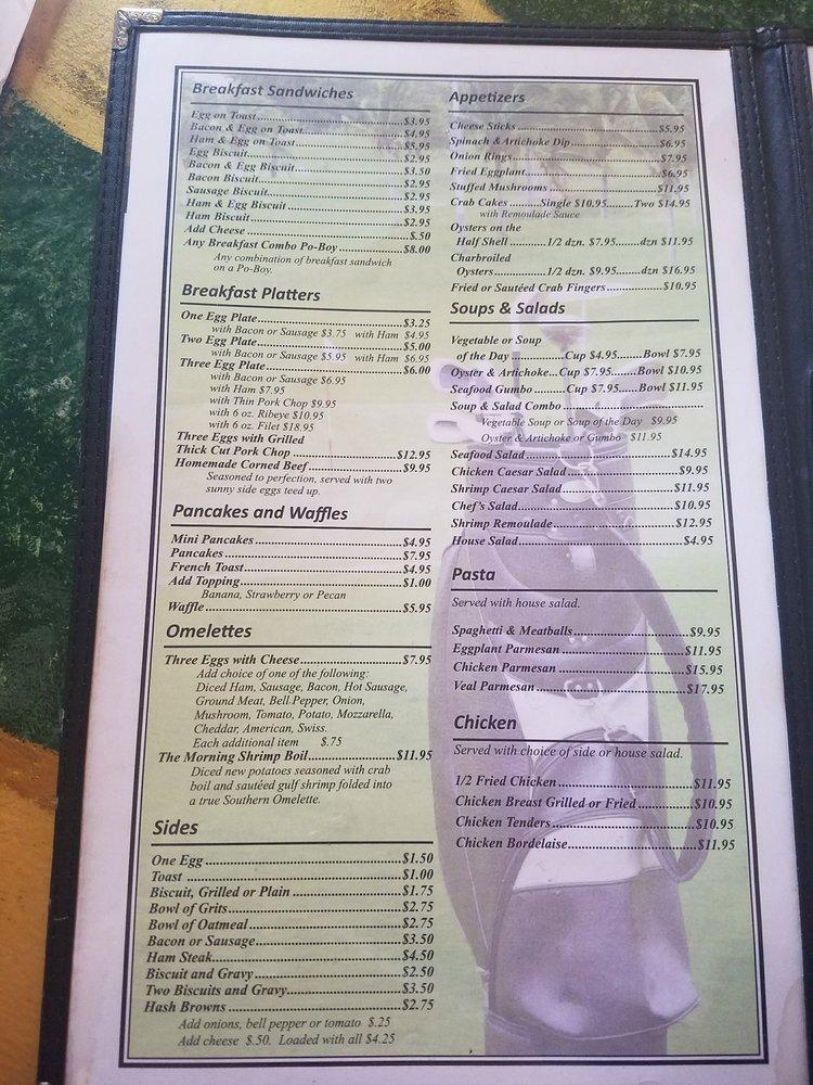 Menu at Par 3 Restaurant & Lounge, Chalmette