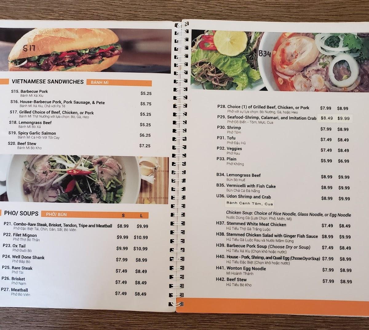 Menu at Pho Tastic & Deli restaurant, Corpus Christi
