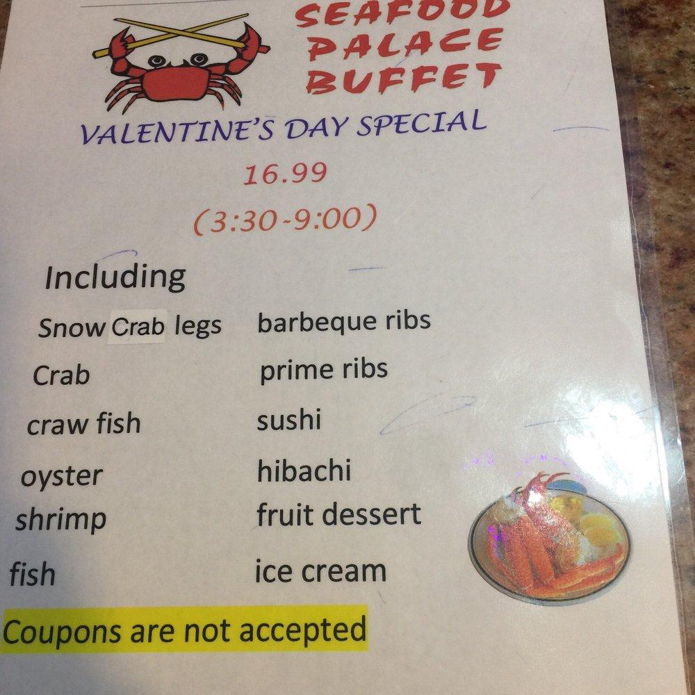 Menu at Seafood Palace Buffet restaurant, Annapolis