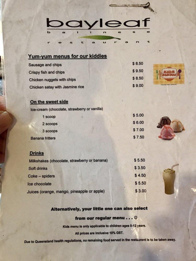 Bayleaf Balinese Restaurant Menu at Joshua Mayes blog
