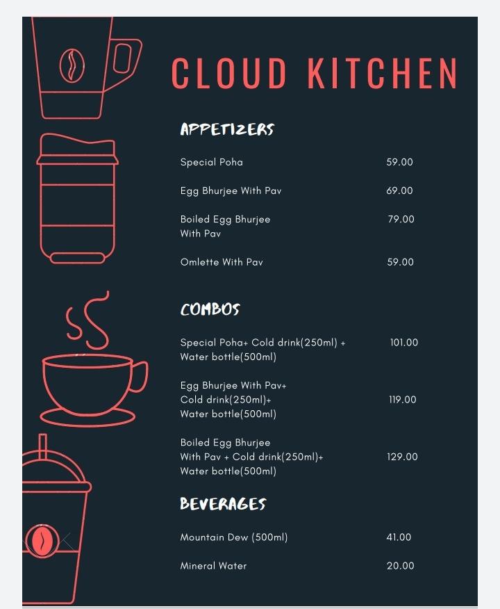 Menu at CLOUD KITCHEN, Nagpur