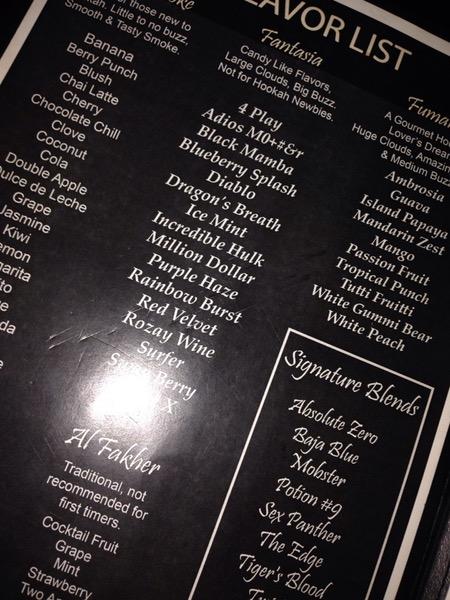 Menu at Alchemy Lounge pub & bar, Orlando