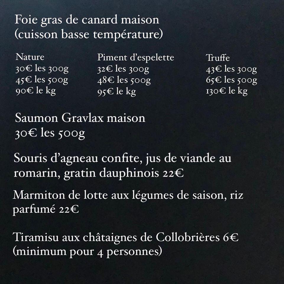 Menu at CASA GIULIA restaurant, Aix-en-Provence