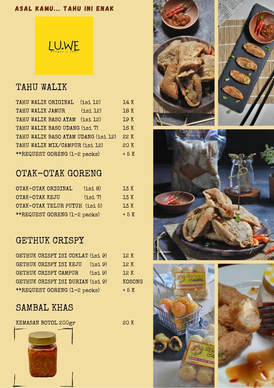 Menu at LUWE Mangano Rek! restaurant, Surabaya