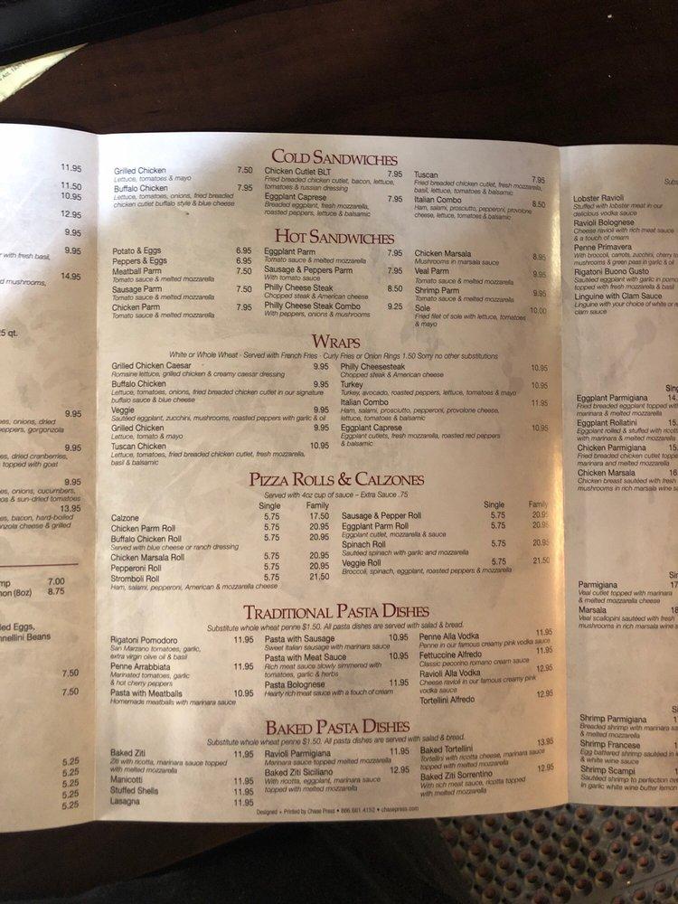 Menu at Mima's Pizzeria & Restaurant, Yorktown Heights