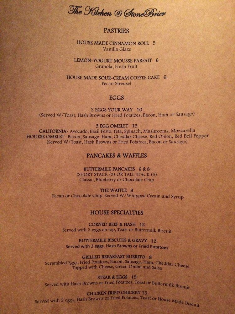 Menu at The Kitchen @ Stonebrier restaurant, Stockton