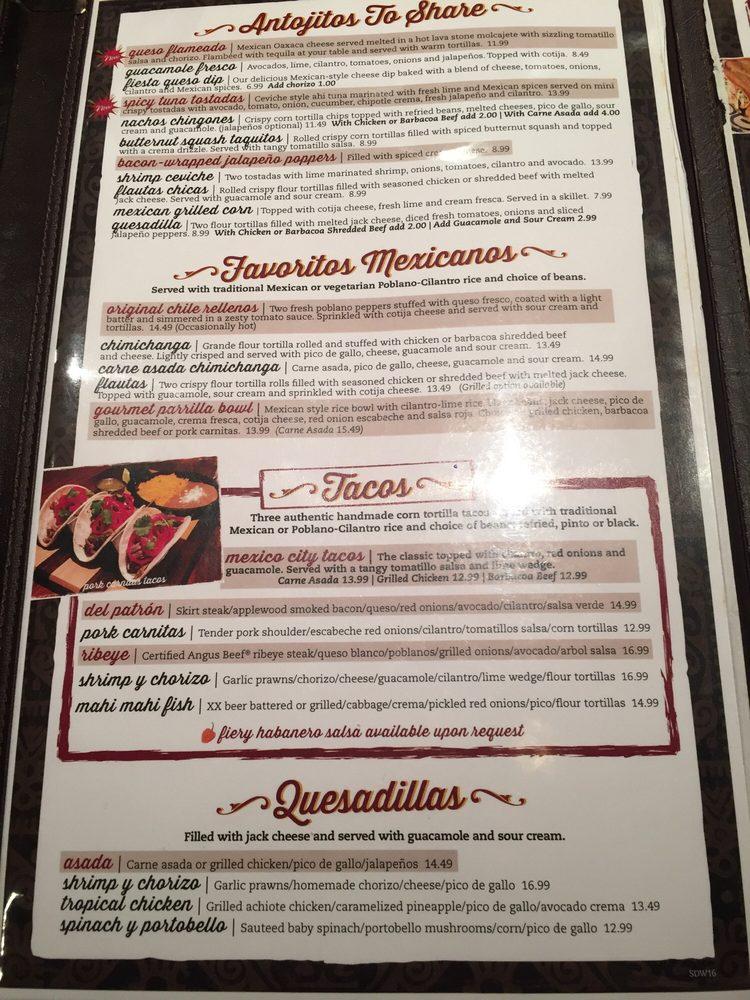 Menu at Moctezuma's Mexican Restaurant & Tequila Bar, Silverdale