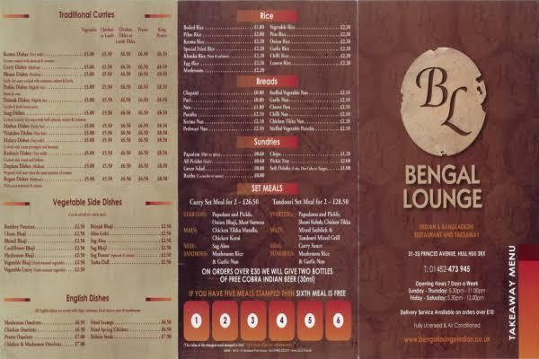 Menu at The BENGAL Lounge, Kolkata, 6