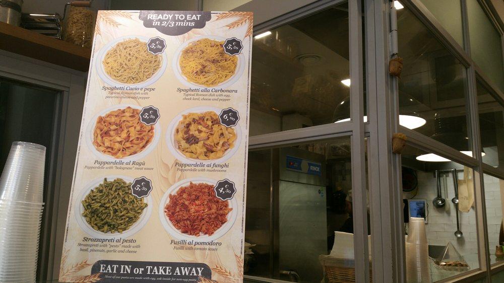 Carta de comida rápida Pastasciutta, Roma, Via delle Grazie