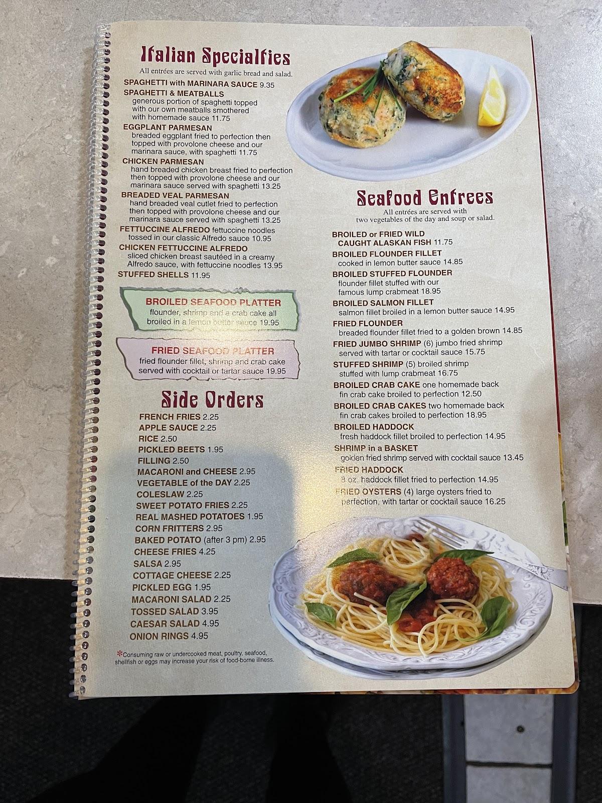 Menu at Shiloh Family Restaurant, York