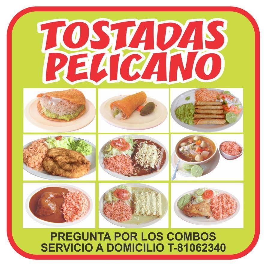 Menu at Tostadas Pelícano restaurant, Monterrey