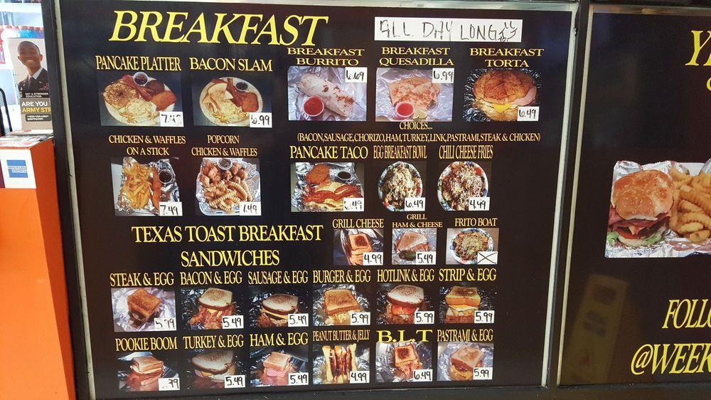 Menu at Weekend Dreams Burgers & Grill BBQ, Fresno