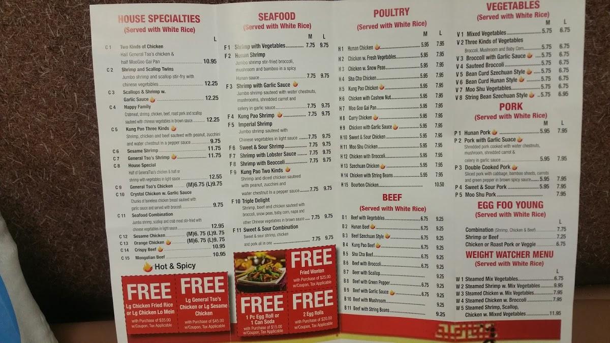 Menu at Formosa Cafe, Fredericksburg, Leavells Rd