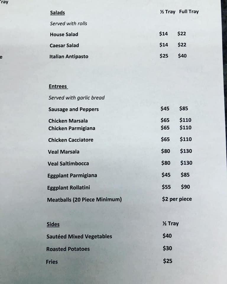 Menu at Giuseppe's of Ambler pizzeria, Ambler