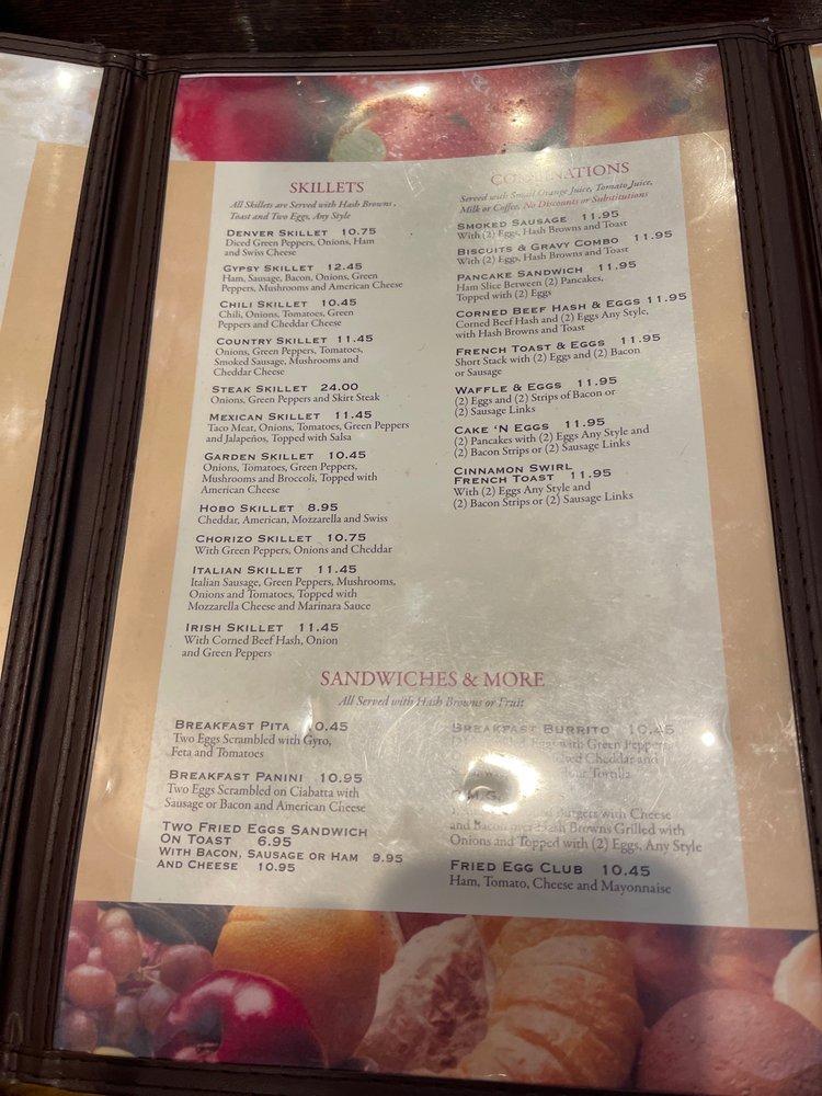 Menu at Hi-View Restaurant, Villa Park, 425 W St Charles Rd