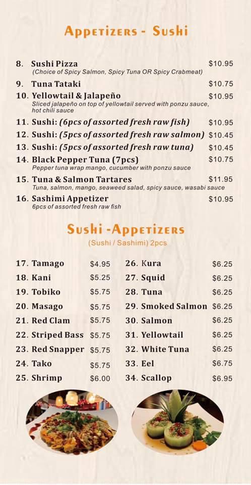 Menu at Malay Thai Kitchen restaurant, Levittown
