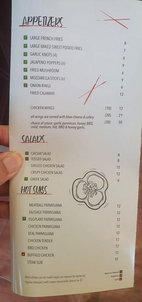 Menu at Papillon Pizzeria, Newmarket