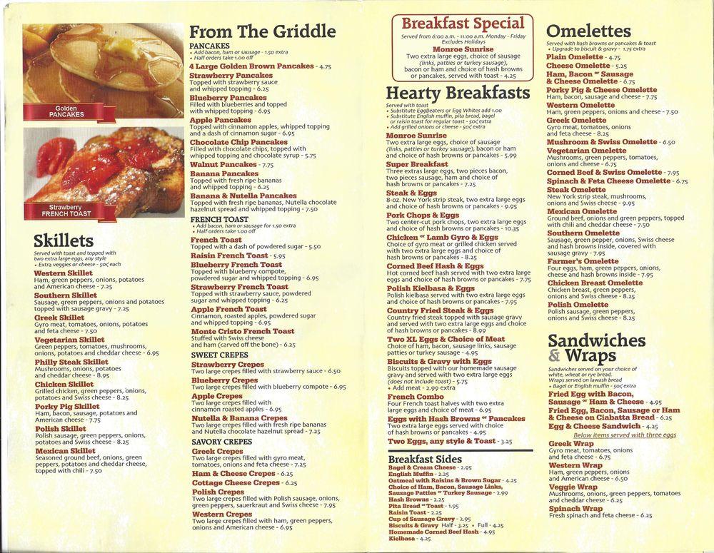 Menu at Monroe Grill & Bar, Monroe, S Telegraph Rd