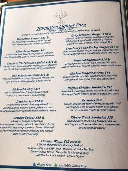 Menu at The Forest Restaurants, McDougall
